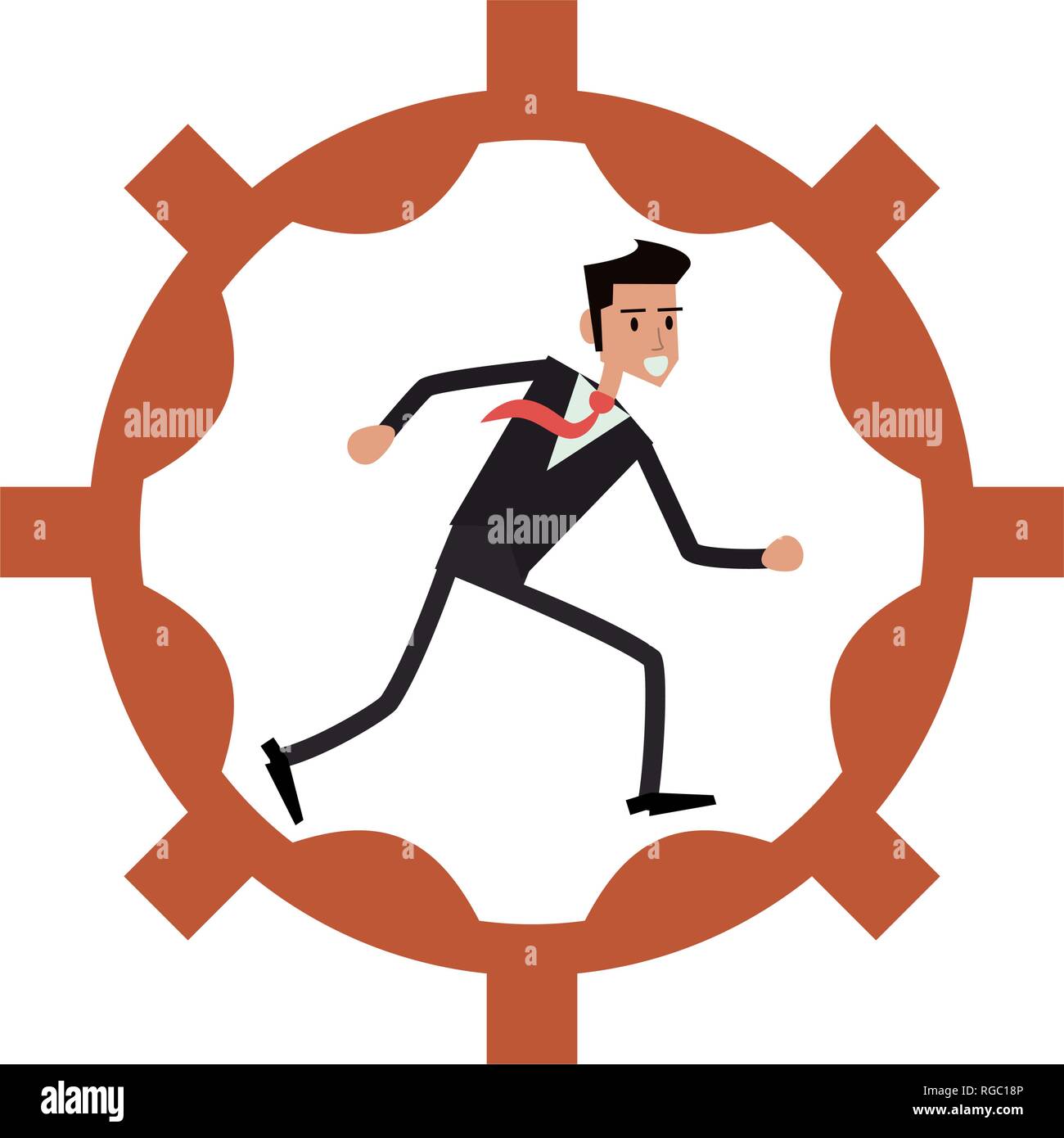 Businessman running funny character icon hi-res stock photography and ...