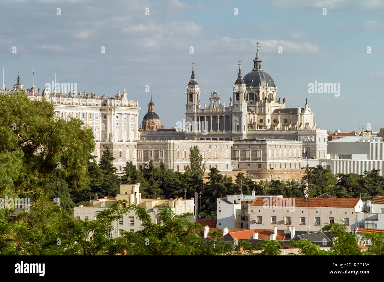 Almudena Cathedral and Royal Palace of Madrid, Spain Stock Photo - Alamy