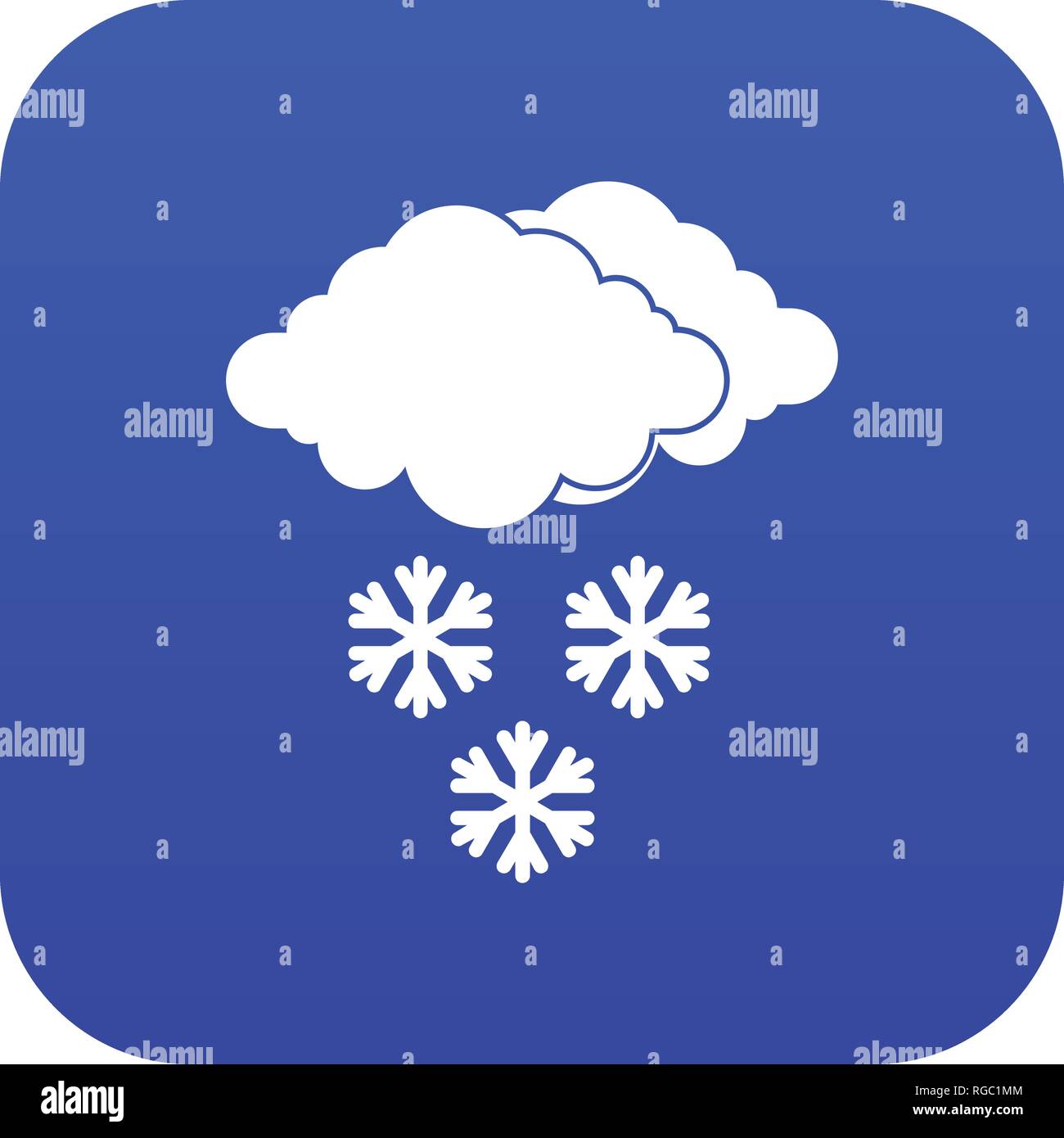 Cloud and snowflakes icon digital blue Stock Vector Image & Art - Alamy