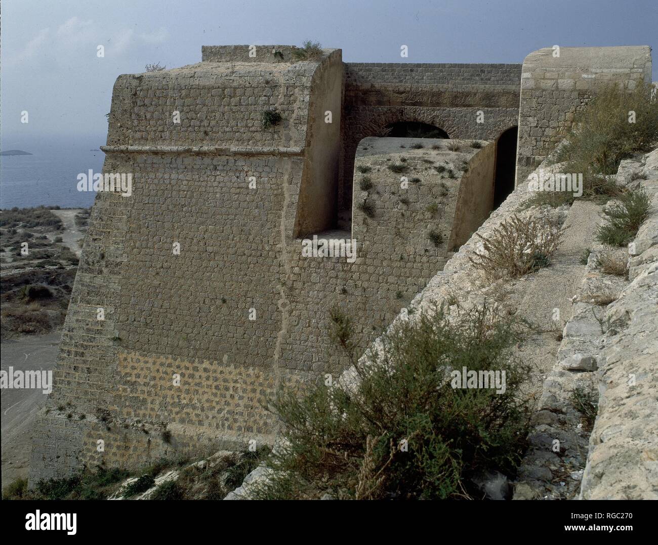 BALUARTE DE S BERNARDO. Location: Fortaleza. SPAIN Stock Photo - Alamy