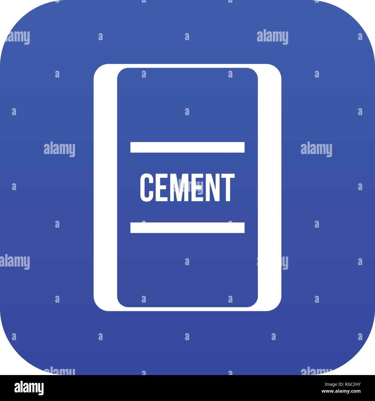 One bag of cement icon digital blue Stock Vector Image & Art - Alamy