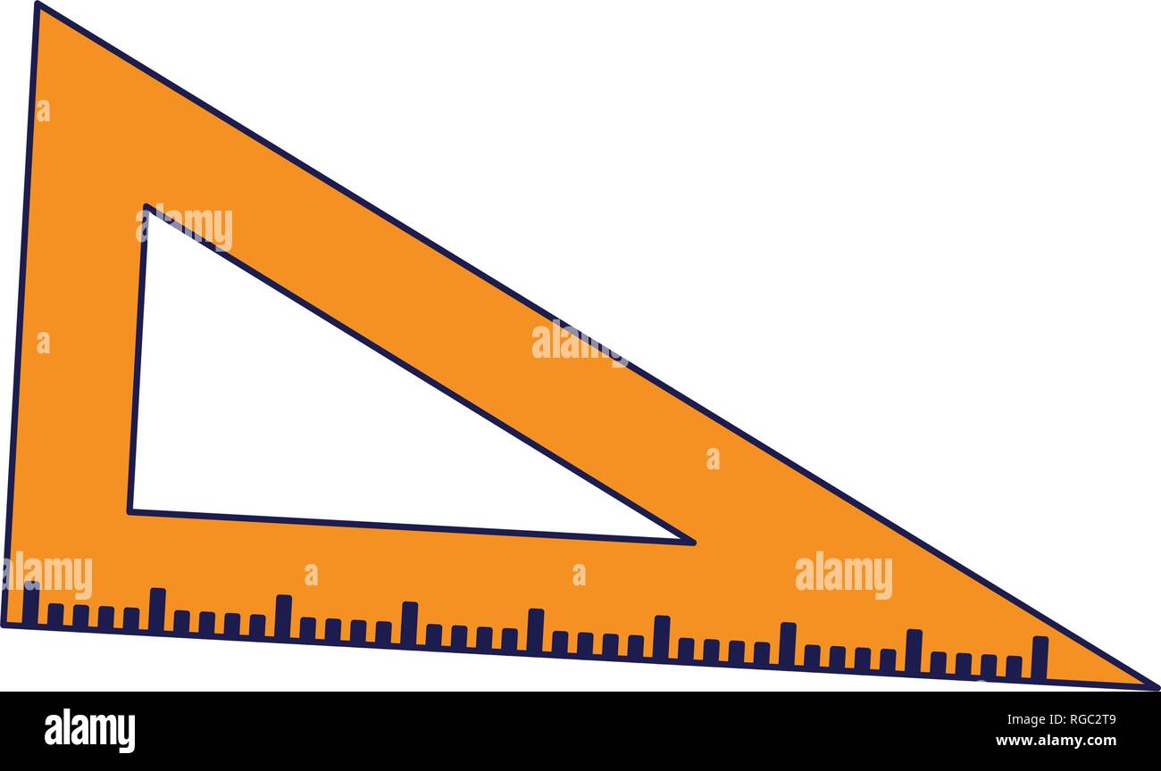 triangle ruler symbol blue lines Stock Vector Image & Art - Alamy