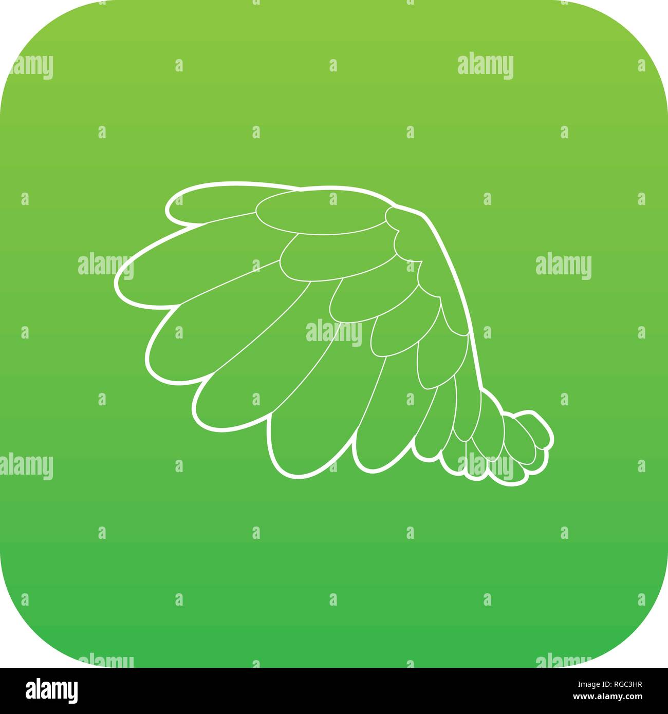 Big wing icon green vector Stock Vector Image & Art - Alamy