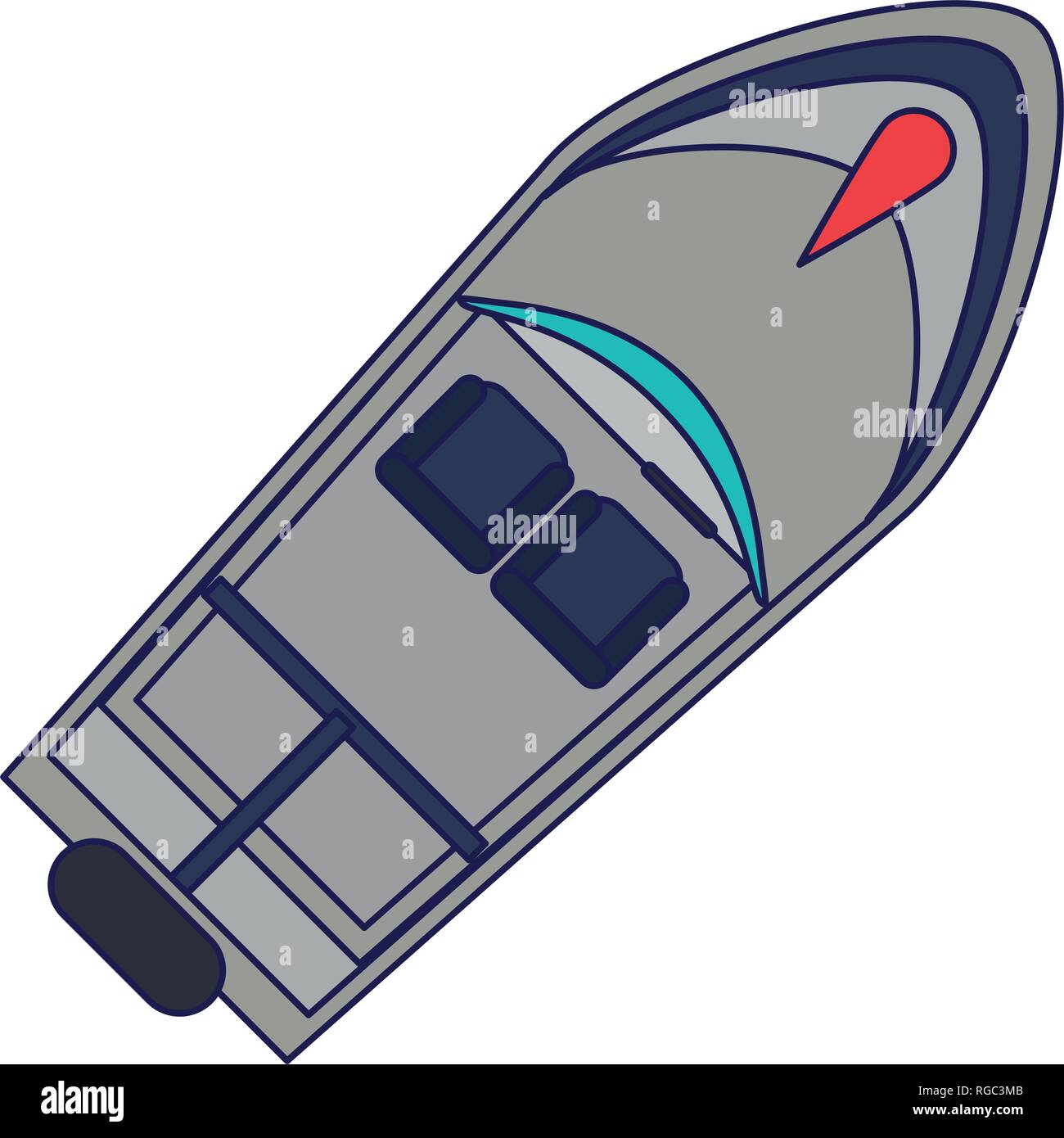 Speed boat symbol blue lines Stock Vector Image & Art - Alamy