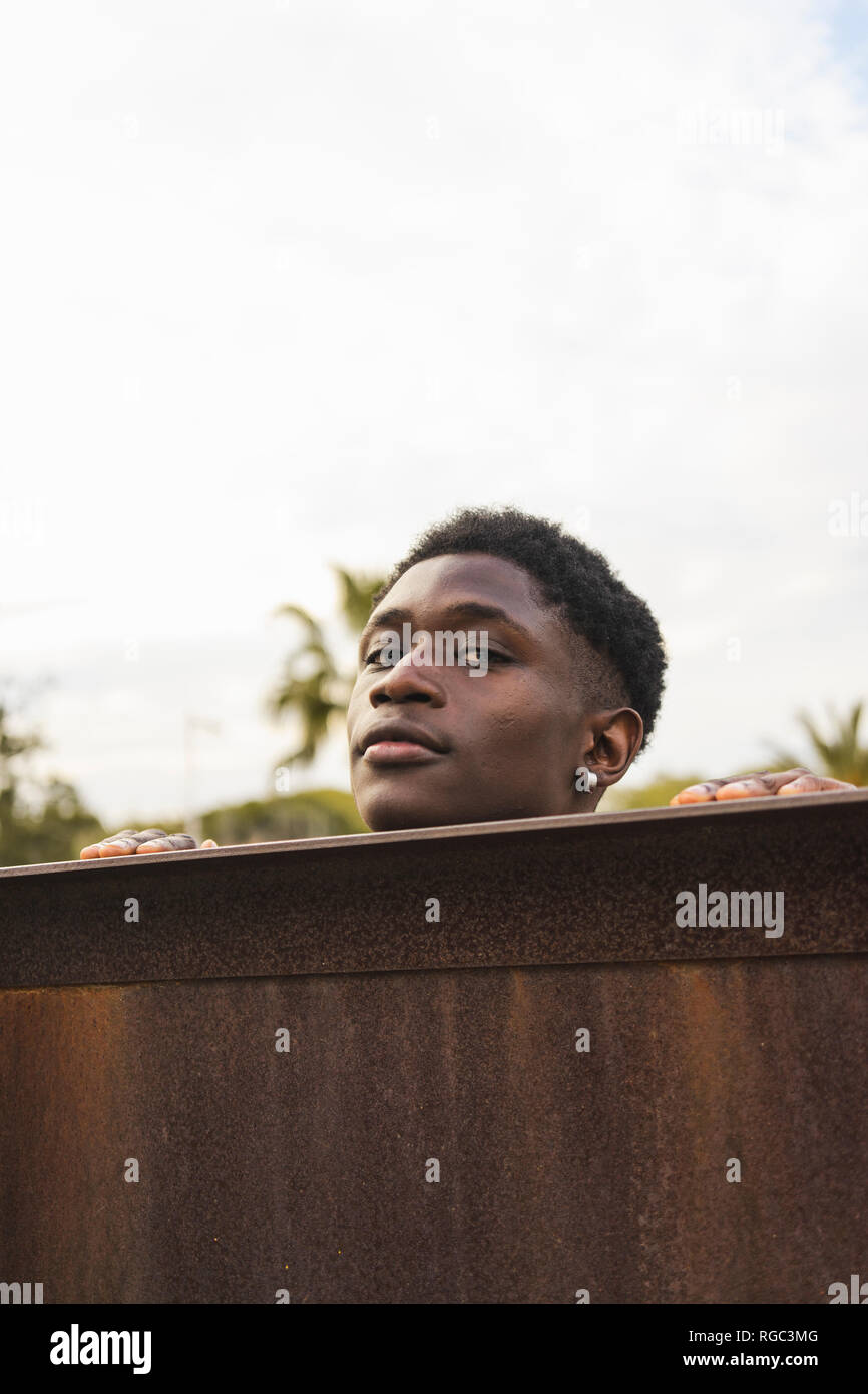 African man curious thinking hi-res stock photography and images - Alamy
