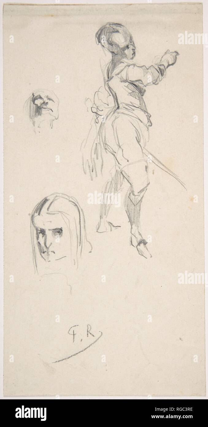 Figure study. Artist: Félicien Rops (Belgian, Namur 1833-1898 Essonnes ...