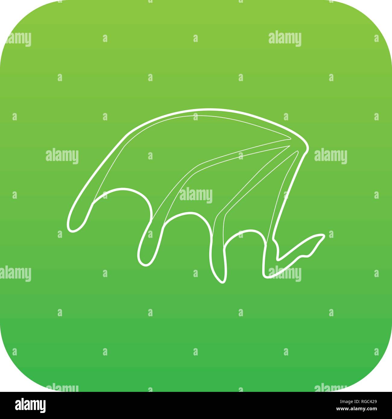Bat wing icon green vector Stock Vector Image & Art - Alamy