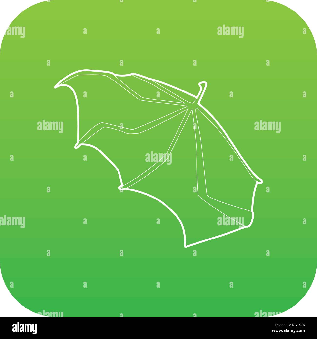 Waving wing icon green vector Stock Vector Image & Art - Alamy