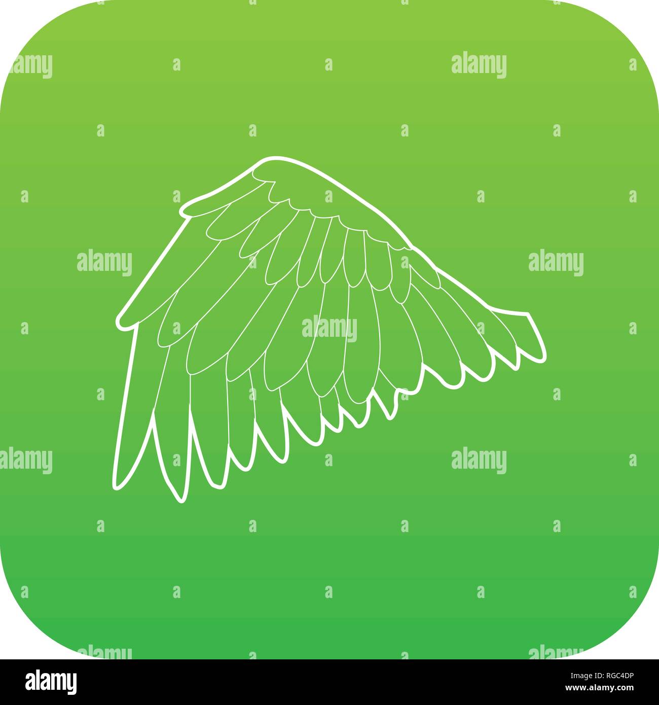 Goose wing icon green vector Stock Vector Image & Art - Alamy