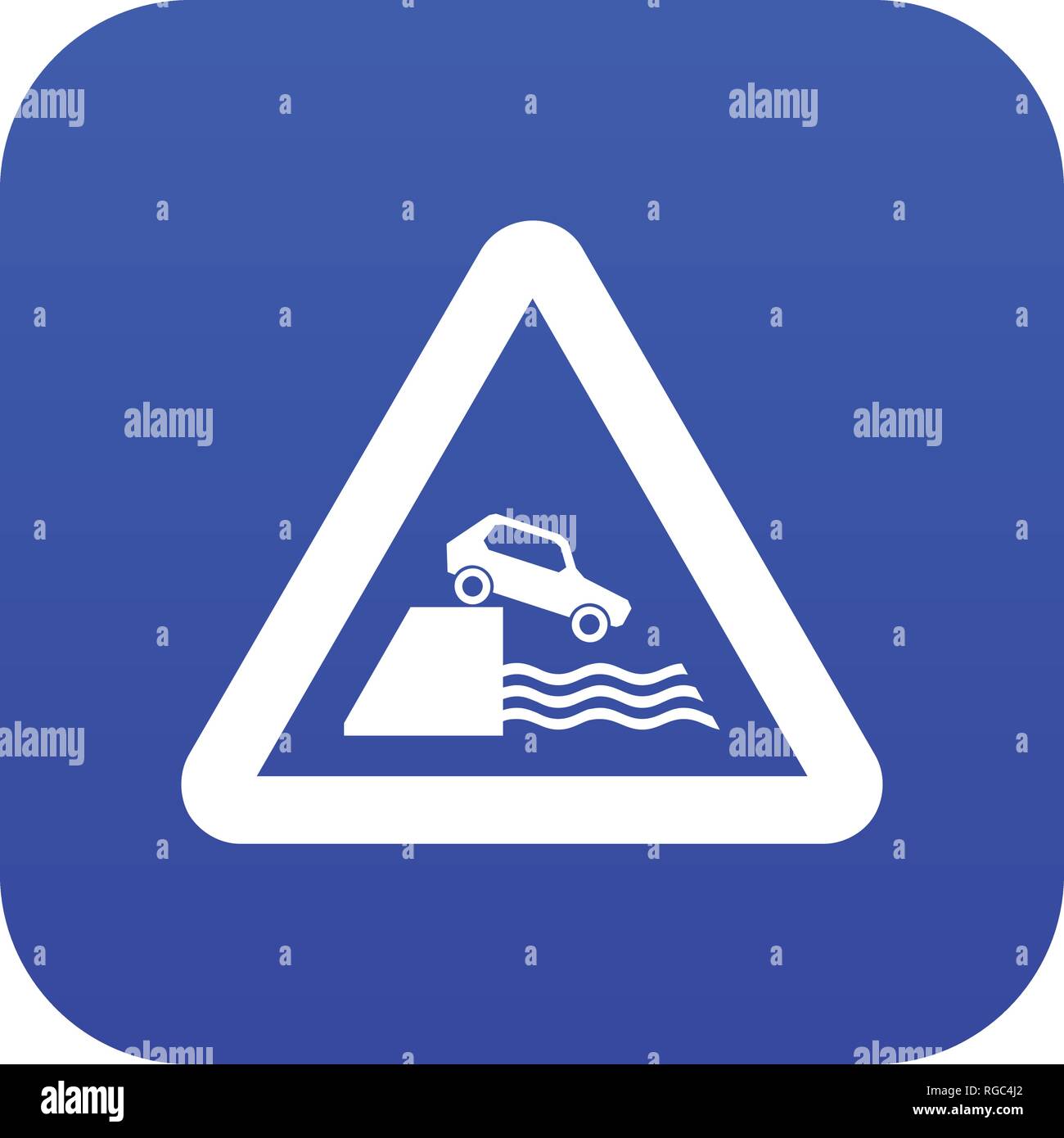 Riverbank traffic sign icon digital blue Stock Vector Image & Art - Alamy