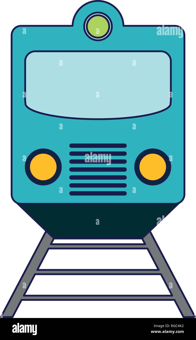 Train on blue line Stock Vector Images - Alamy