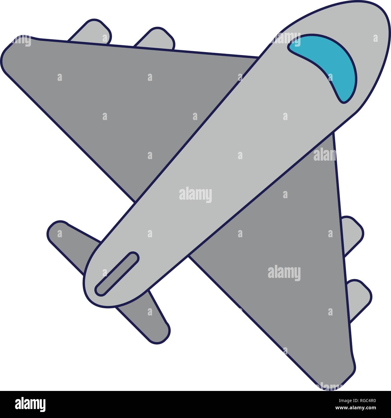 Airplane jet symbol blue lines Stock Vector Image & Art - Alamy