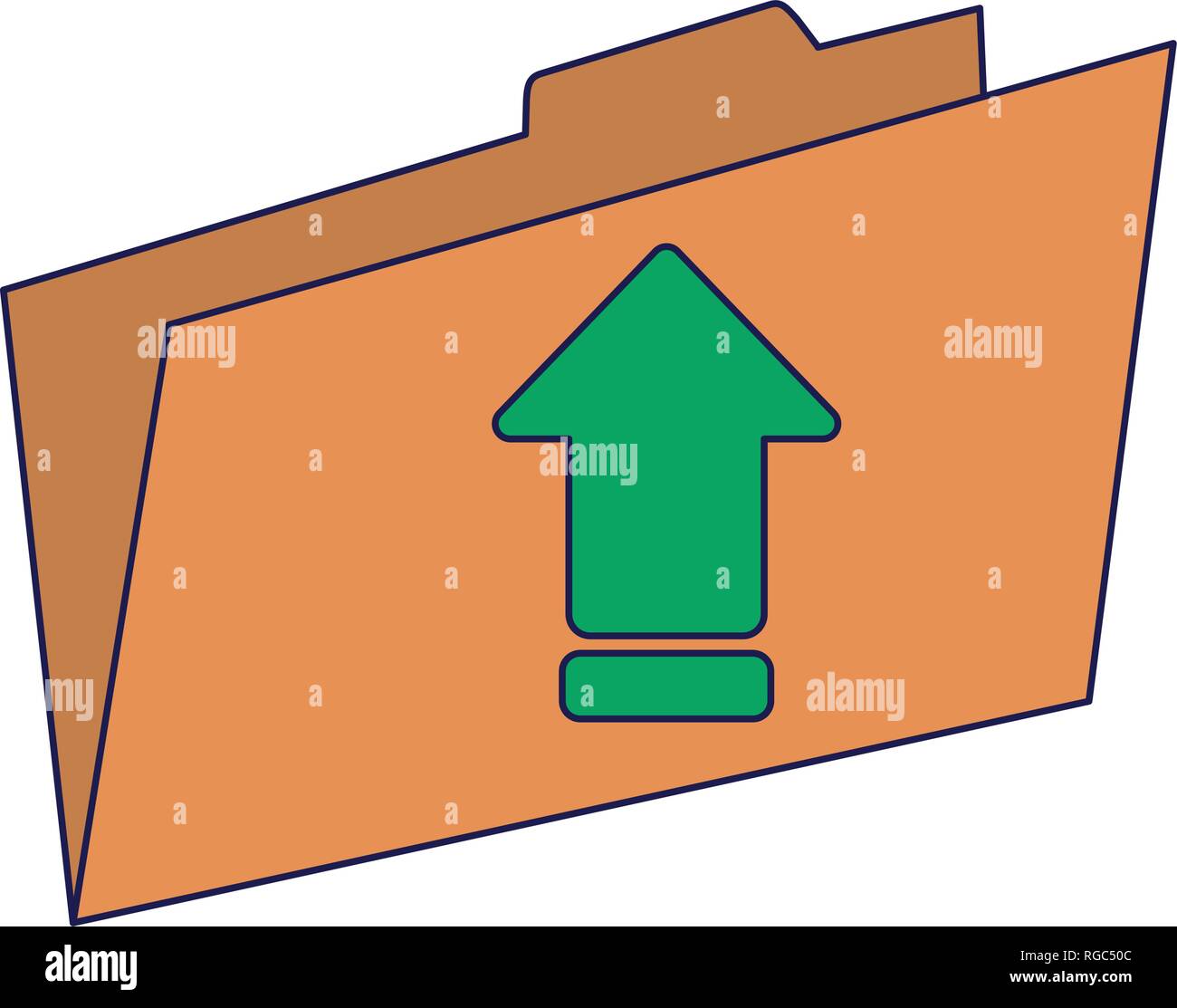 folder uploading files symbol blue lines Stock Vector Image & Art - Alamy