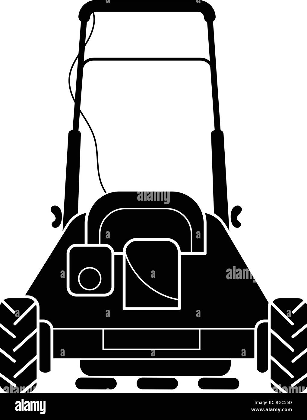 Tractor lawn mower Black and White Stock Photos & Images - Alamy