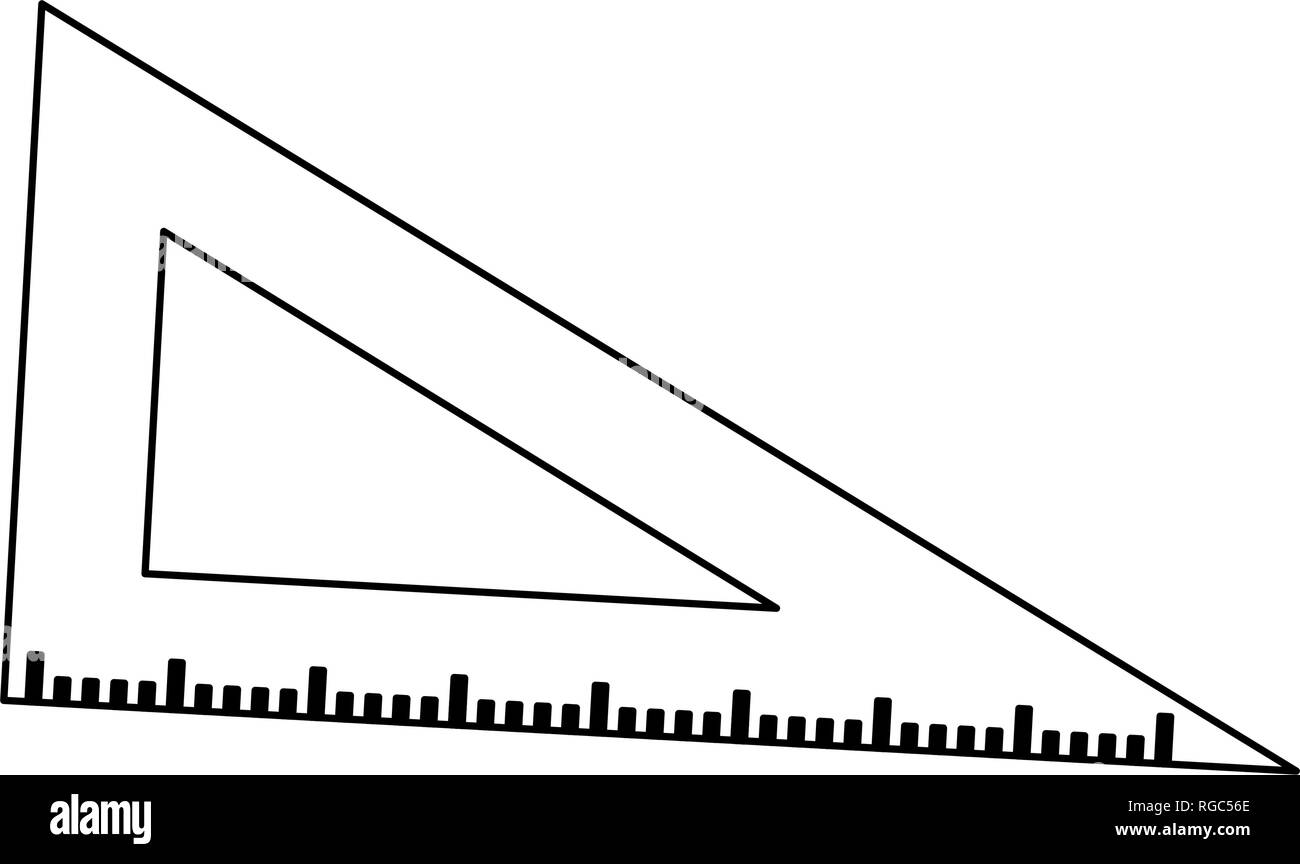 triangle ruler symbol black and white Stock Vector Image & Art - Alamy
