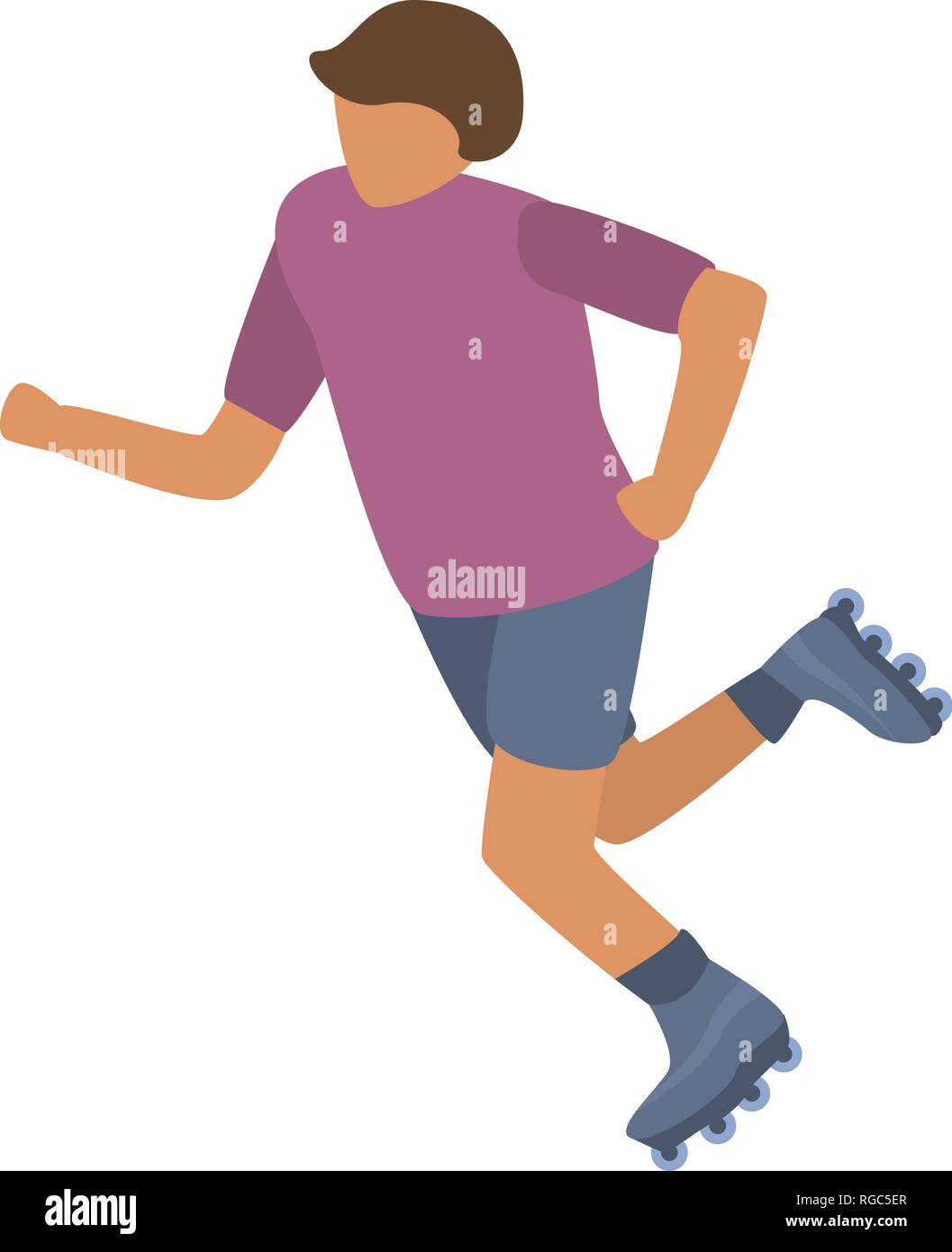 Roller skating boy icon hi-res stock photography and images - Alamy
