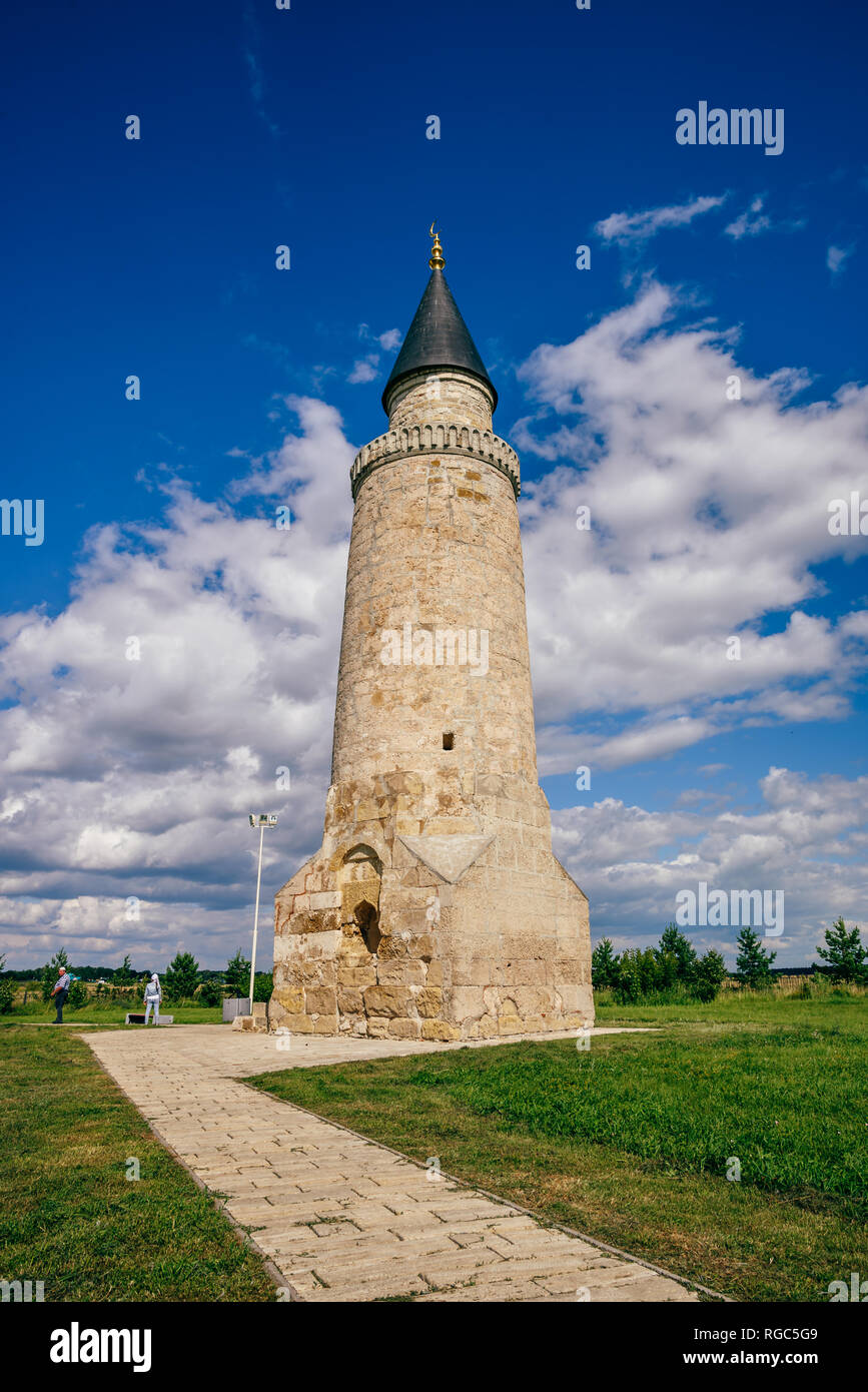 Ancient Small Minaret in Bolghar Hill Fort, Russia Stock Photo - Alamy