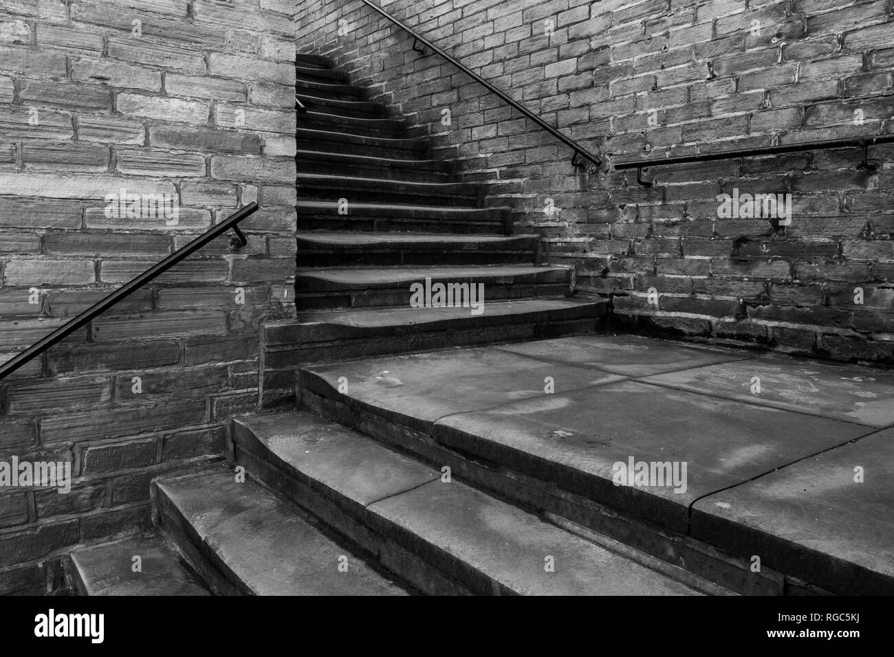 Two sets of outside steps at a right angle to each other, Saltaire ...
