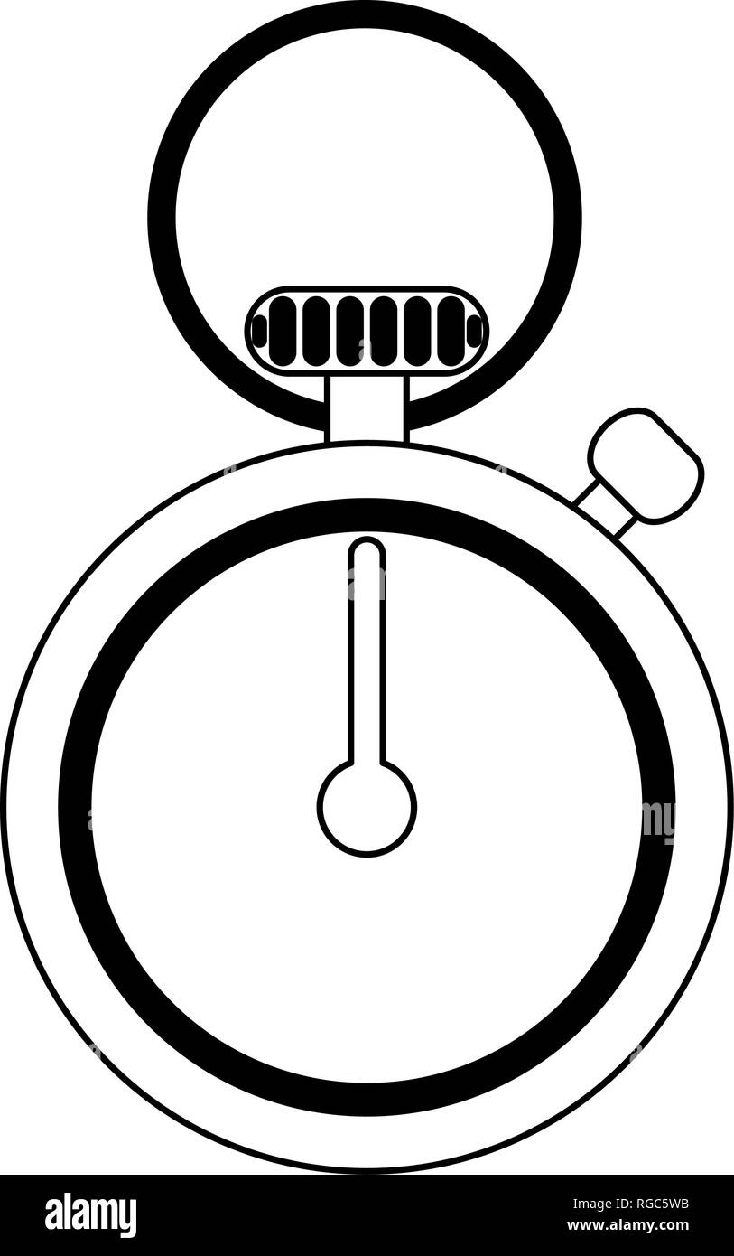 timer clock symbol isolated black and white Stock Vector Image & Art ...