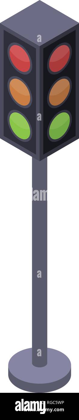 Intersection traffic lights icon, isometric style Stock Vector Image ...