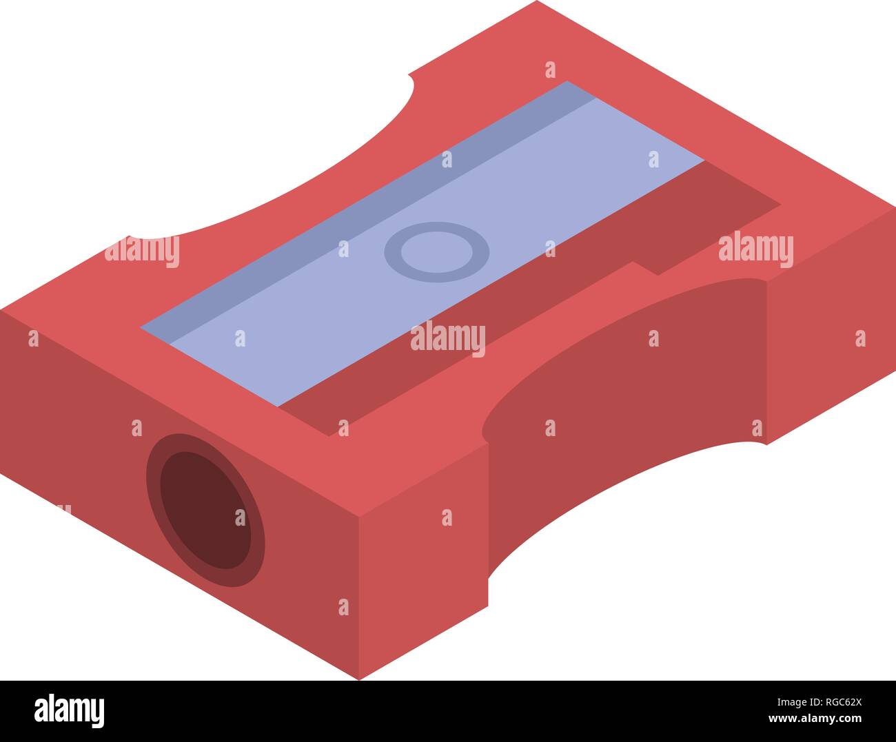 Red sharpener icon, isometric style Stock Vector Image & Art - Alamy