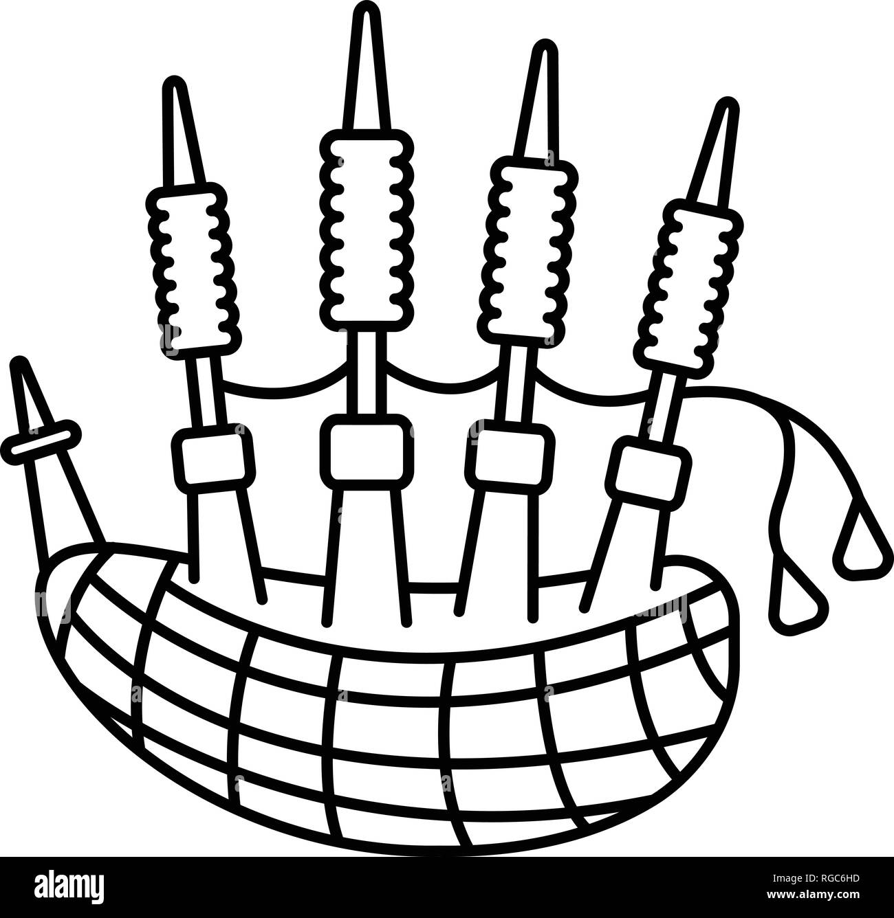 Bagpipes icon, outline style Stock Vector Image & Art - Alamy