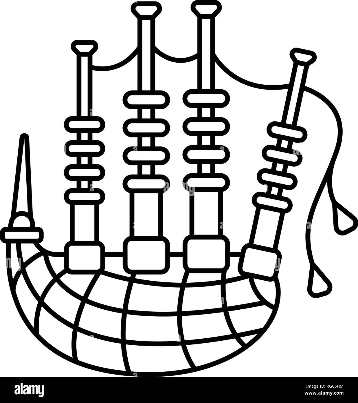 Scottish bagpiper bagpipes Black and White Stock Photos & Images - Alamy