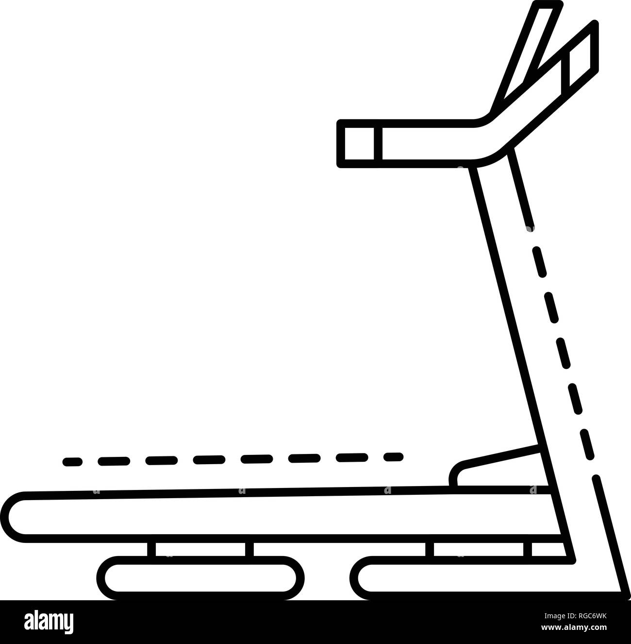 Treadmill icon, outline style Stock Vector Image & Art - Alamy