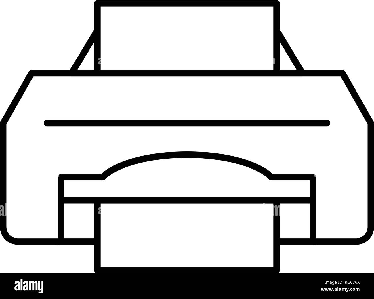 Ink jet printer icon, outline style Stock Vector Image & Art - Alamy