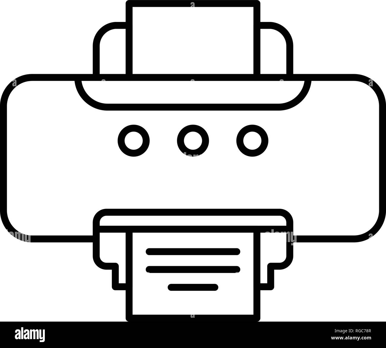 Old printer icon, outline style Stock Vector Image & Art - Alamy