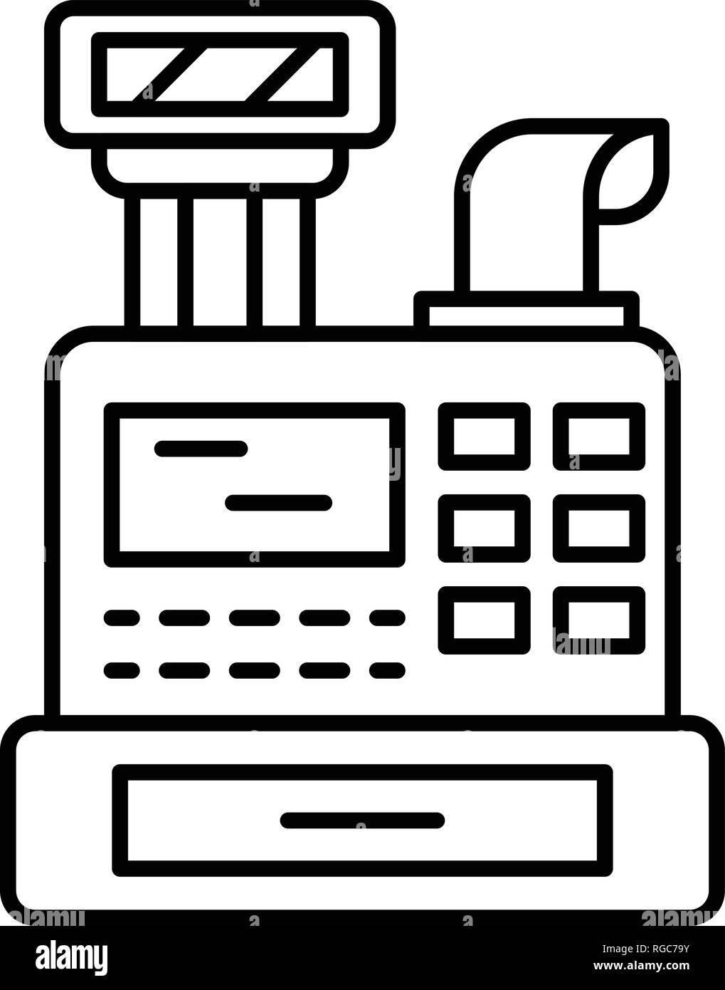 Cashier machine icon, outline style Stock Vector Image & Art - Alamy