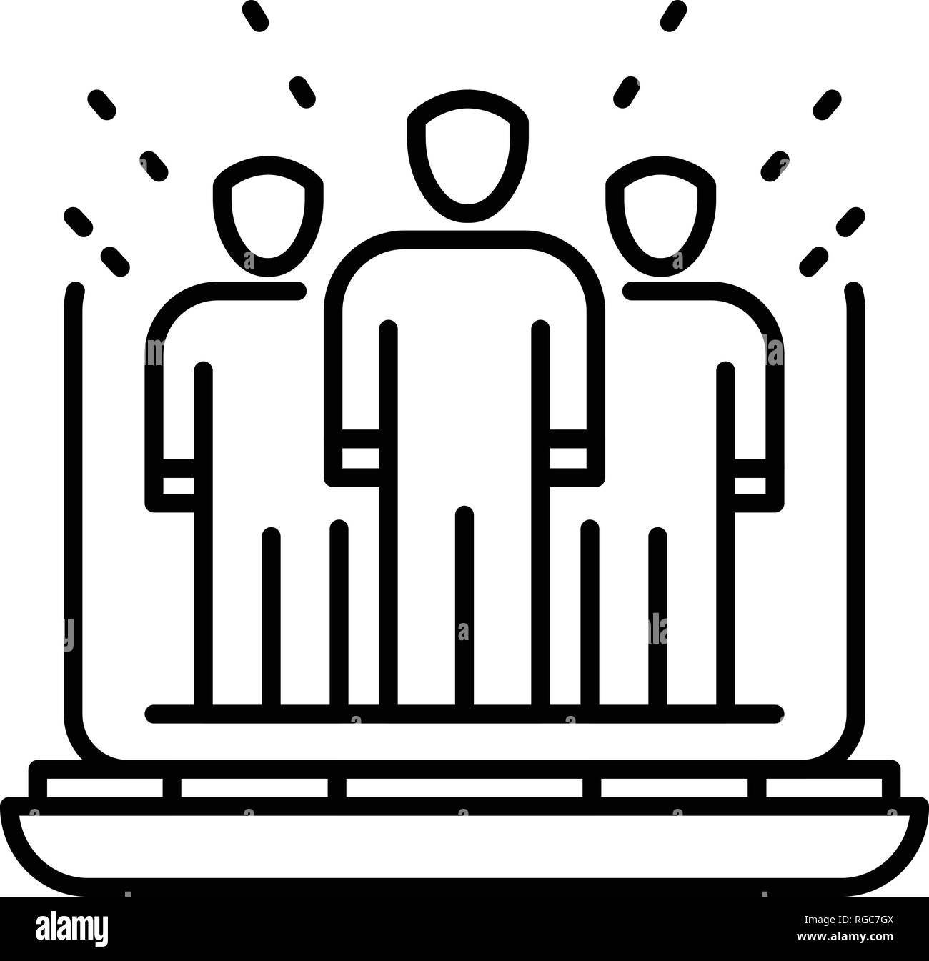Computer Clipart Outline People