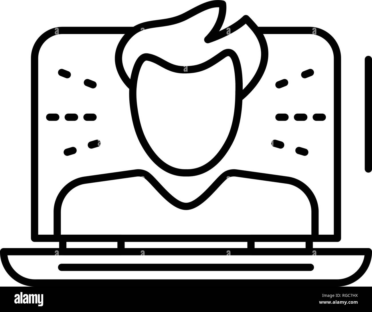 Webinar laptop start icon, outline style Stock Vector Image & Art - Alamy