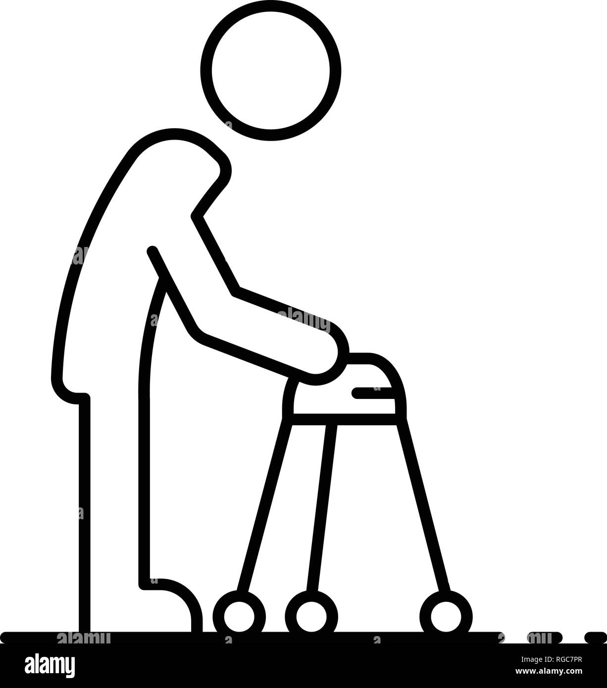 Old man pill Stock Vector Images - Alamy