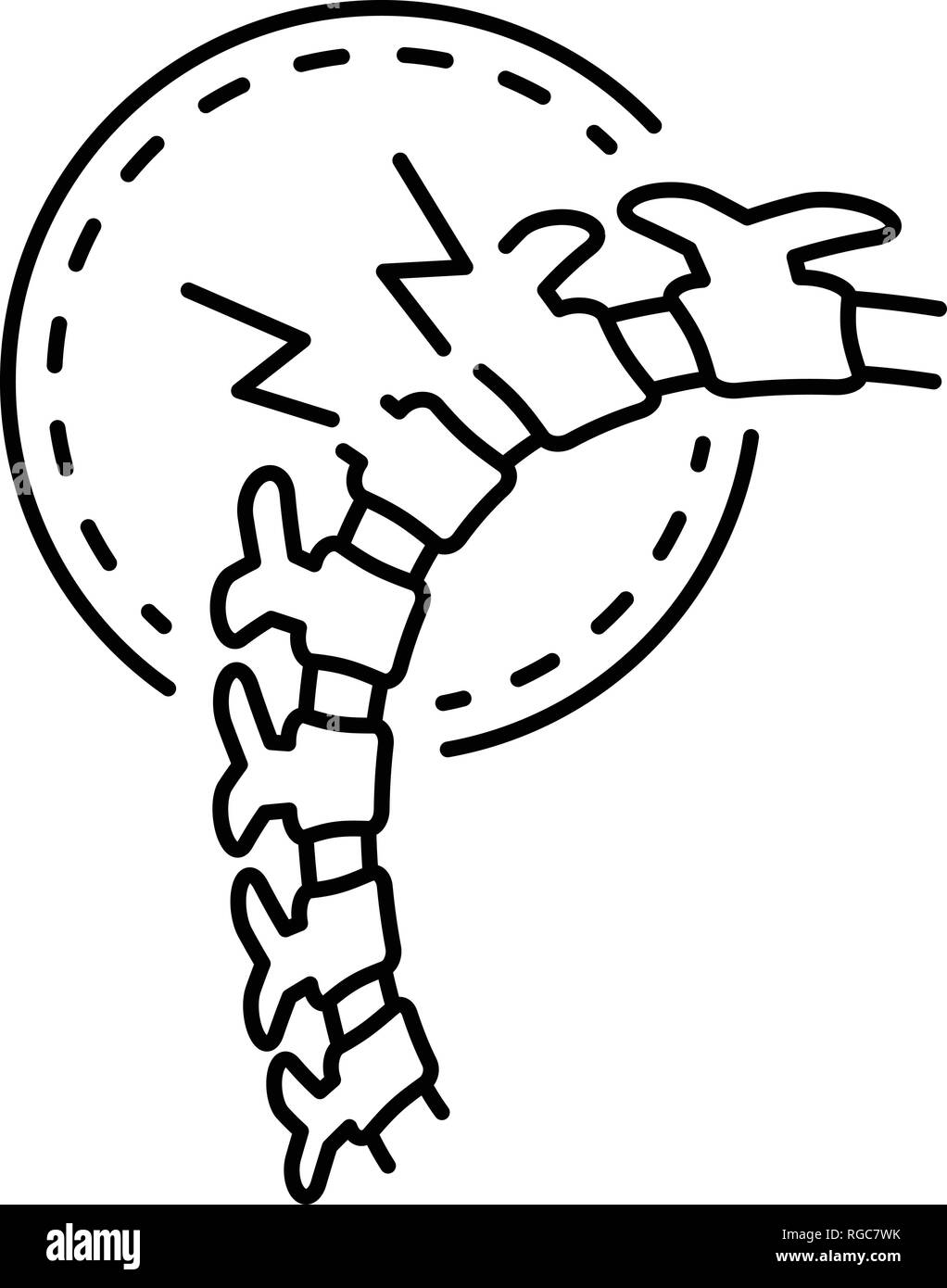 Cracked spine icon, outline style Stock Vector Image & Art - Alamy