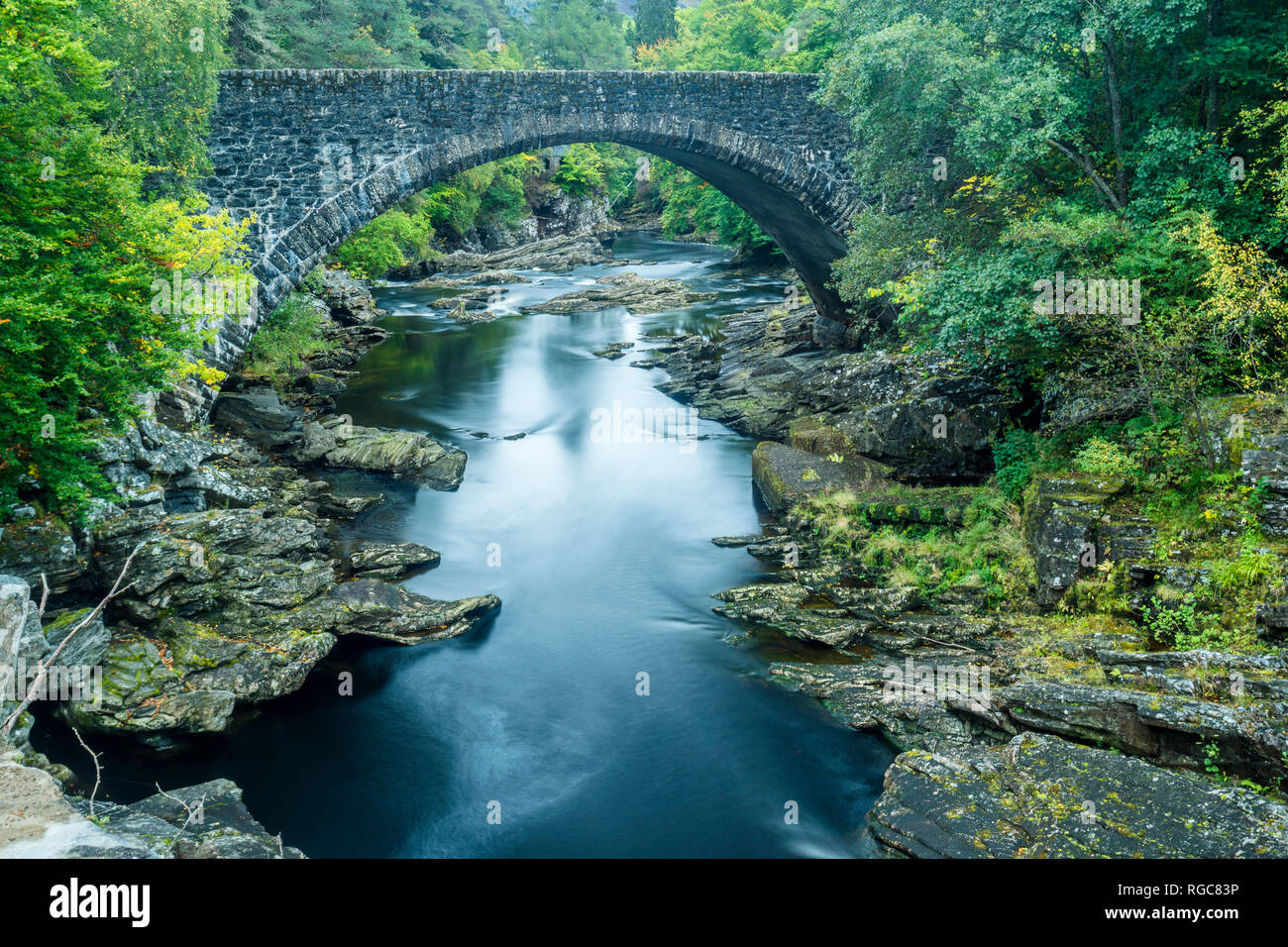 UK, Scotland, Highland, Invermoriston waterfalls Stock Photo - Alamy