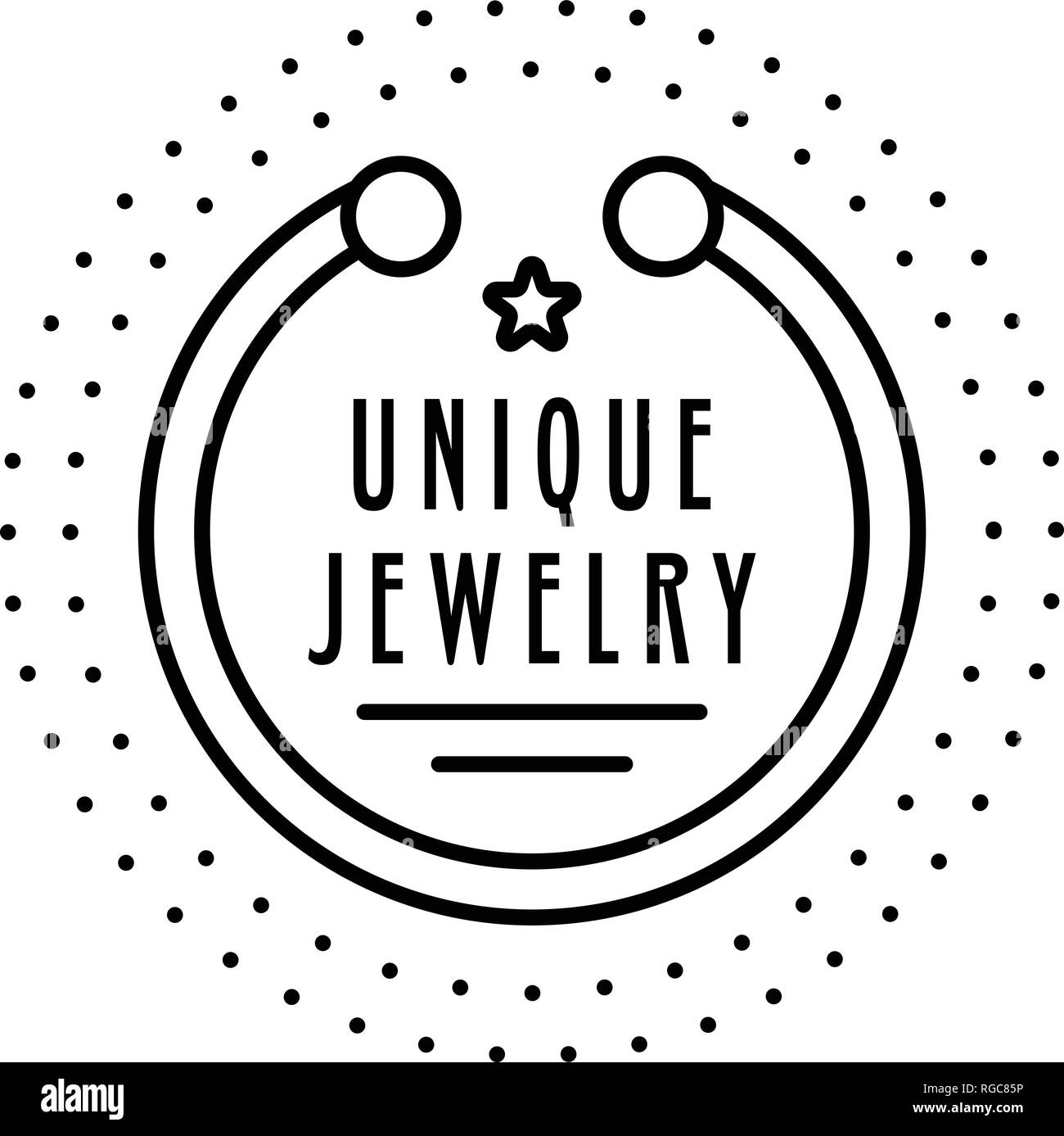 Unique bracelet jewelry logo, outline style Stock Vector Image & Art ...
