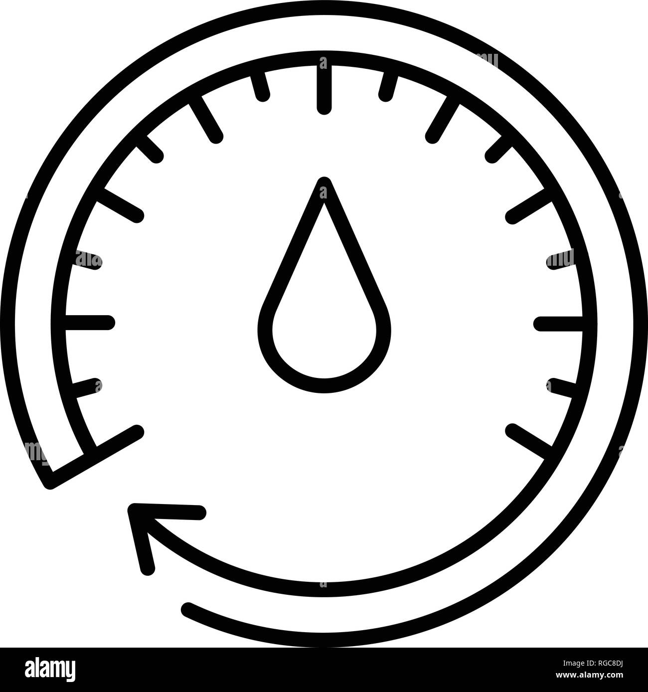 Oil meter icon, outline style Stock Vector Image & Art - Alamy