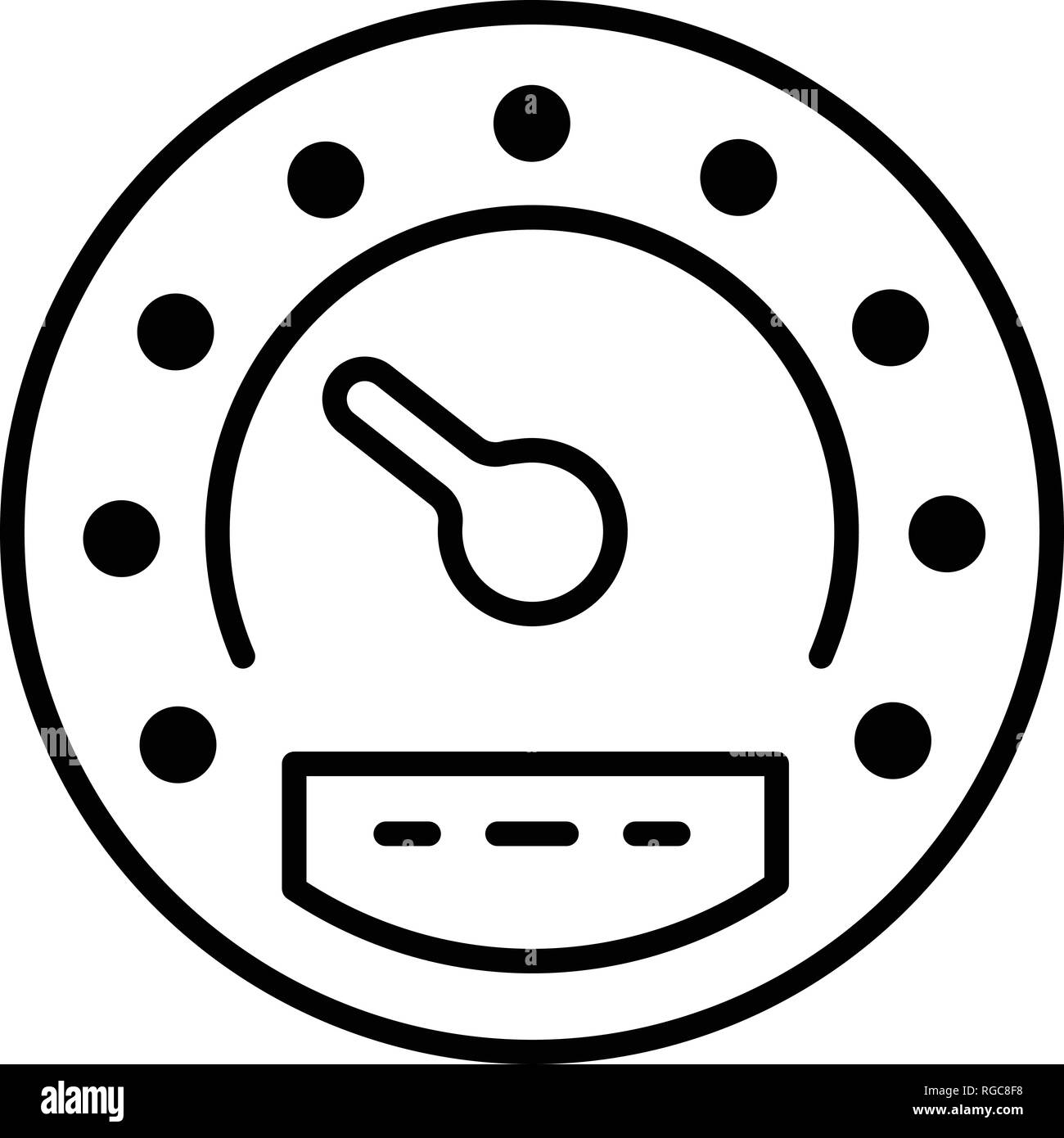 Digital speedometer icon, outline style Stock Vector Image & Art - Alamy