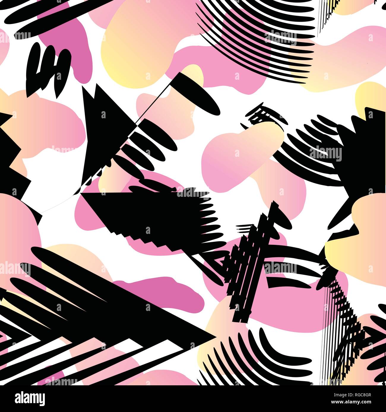 Abstract artistic seamless pattern. Trendy paint tiled wallpaper. Art background for brochure ...