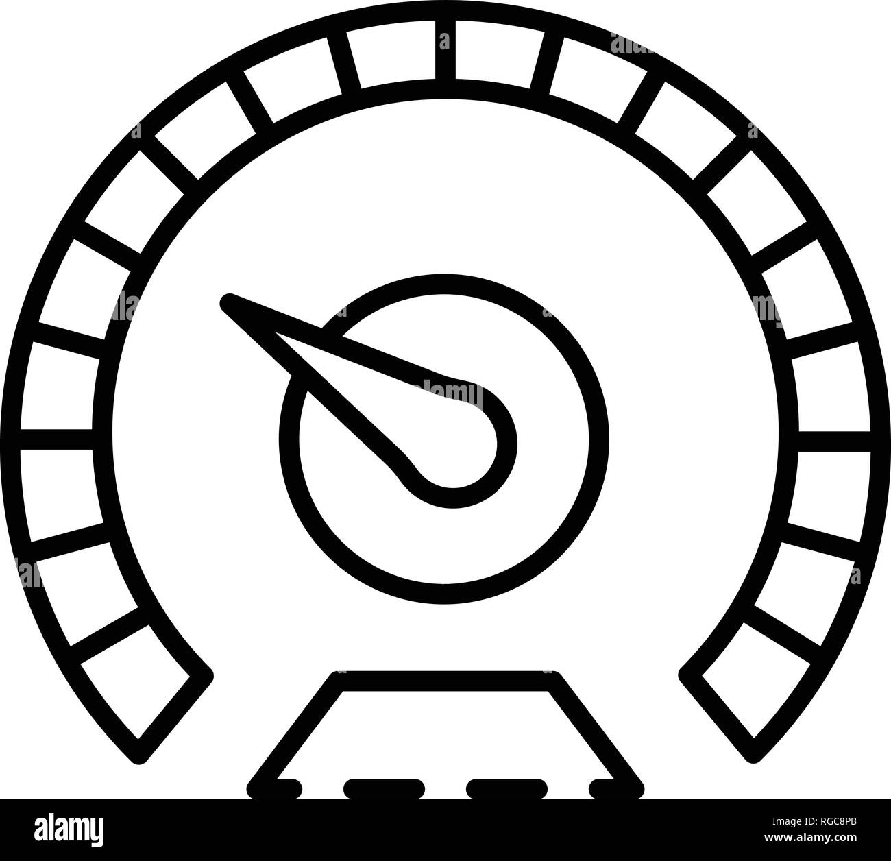 Measure speedometer icon, outline style Stock Vector Image & Art - Alamy