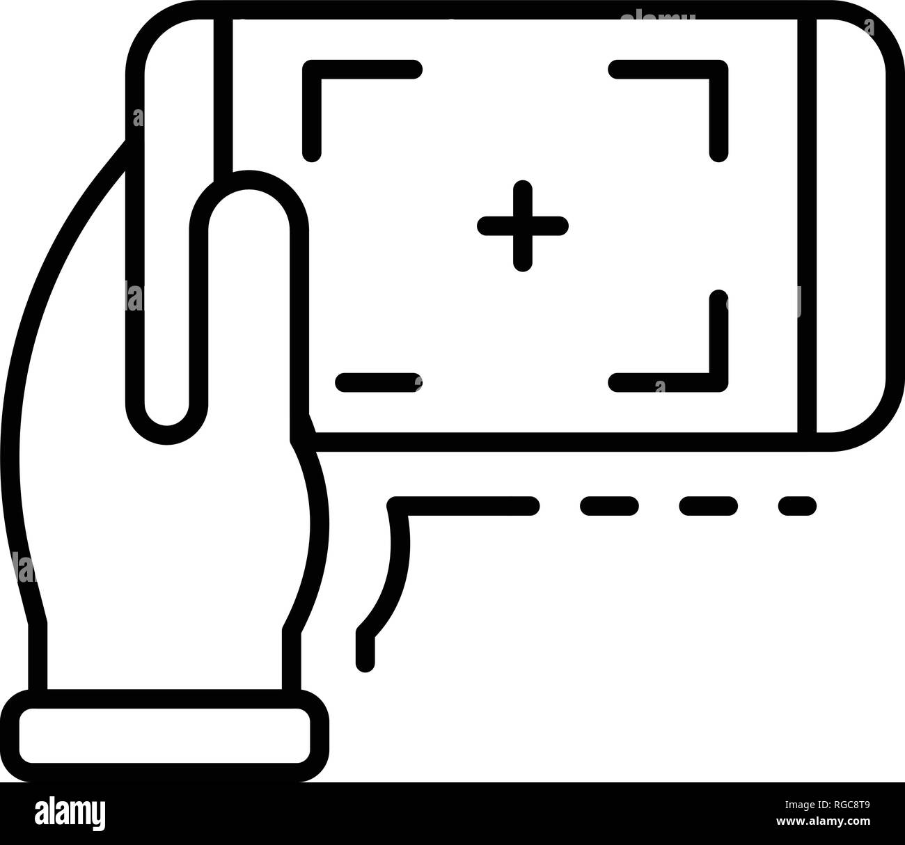 Smartphone target drone icon, outline style Stock Vector Image & Art ...