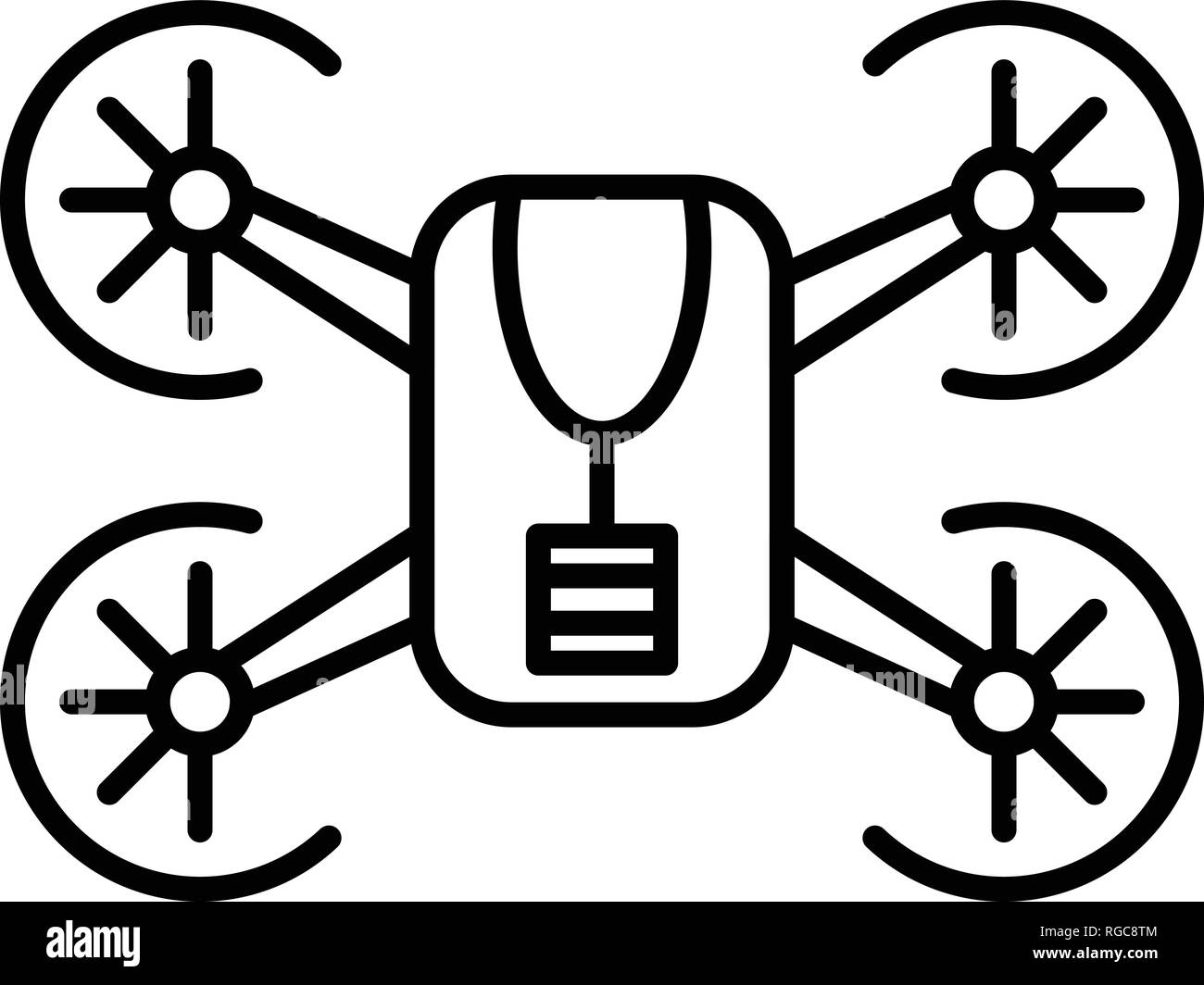 Drone icon, outline style Stock Vector Image & Art - Alamy