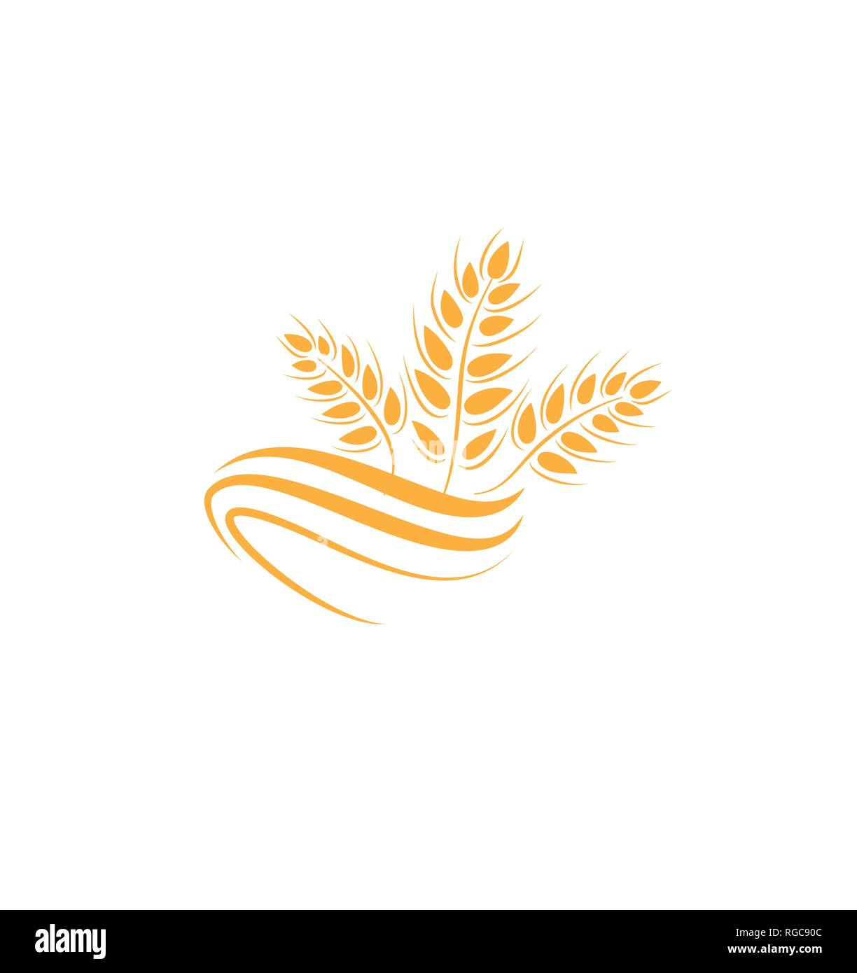 Ear of wheat logo Stock Vector Images - Alamy