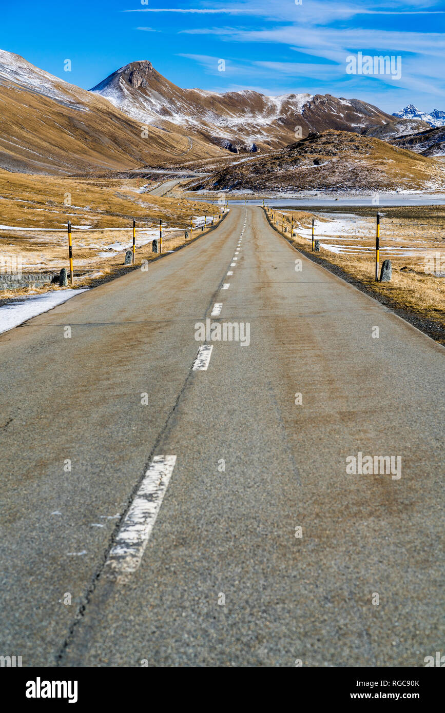 Switzerland, Grisons, Albula Valley, Albula Pass road Stock Photo - Alamy
