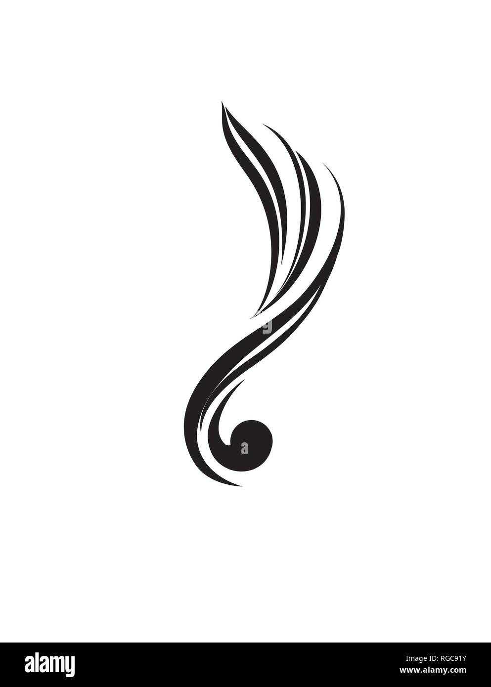 Abstract wave decor element. Wavy logo. Abstract music creative icon ...