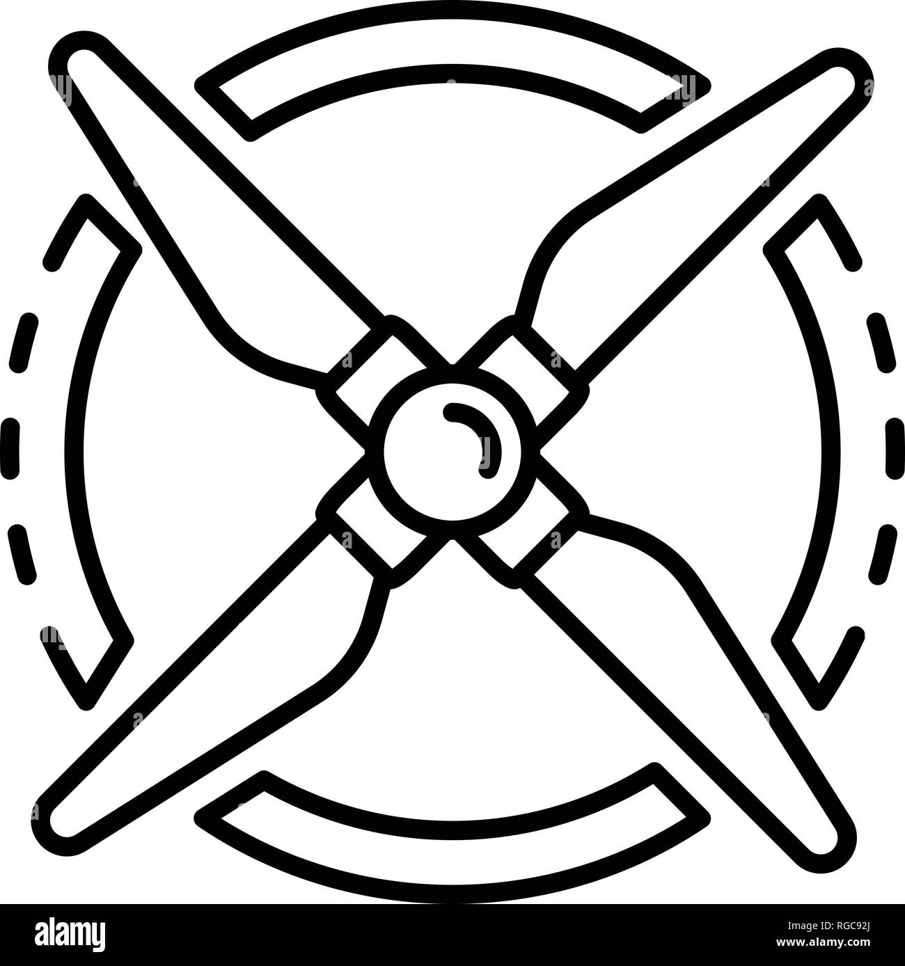 Propeller rotation icon, outline style Stock Vector Image & Art - Alamy