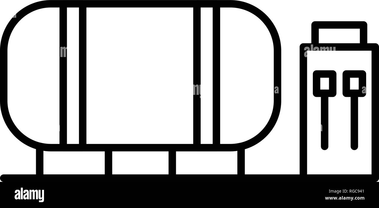 Gas station barrel icon, outline style Stock Vector Image & Art - Alamy