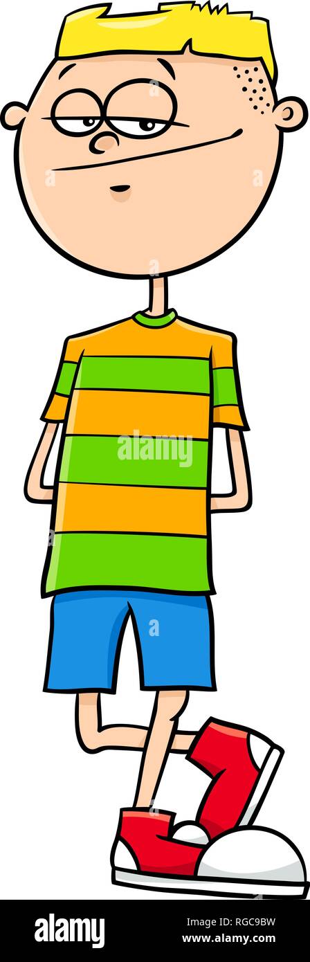Mean Little Boy Cartoon