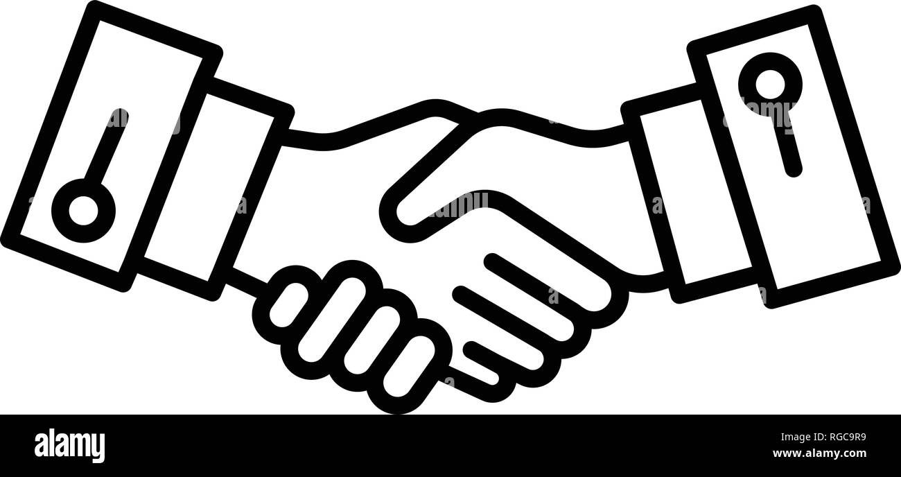 Business man handshake introduction Stock Vector Images - Alamy